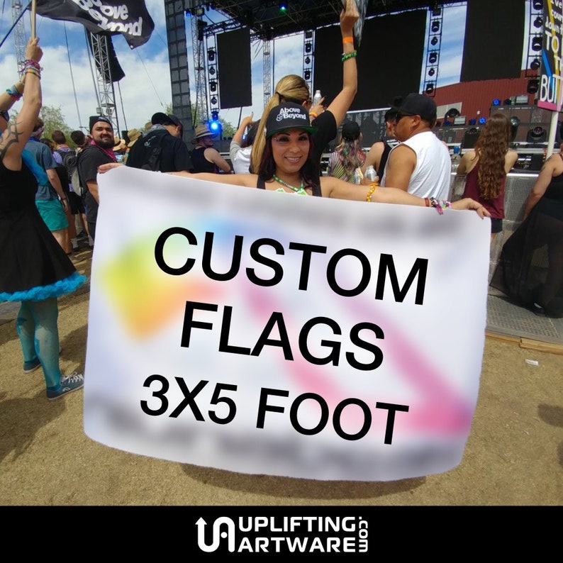 Custom Flag 3x5 Festival Flag Rave Flags EDC EDM Flag | Etsy