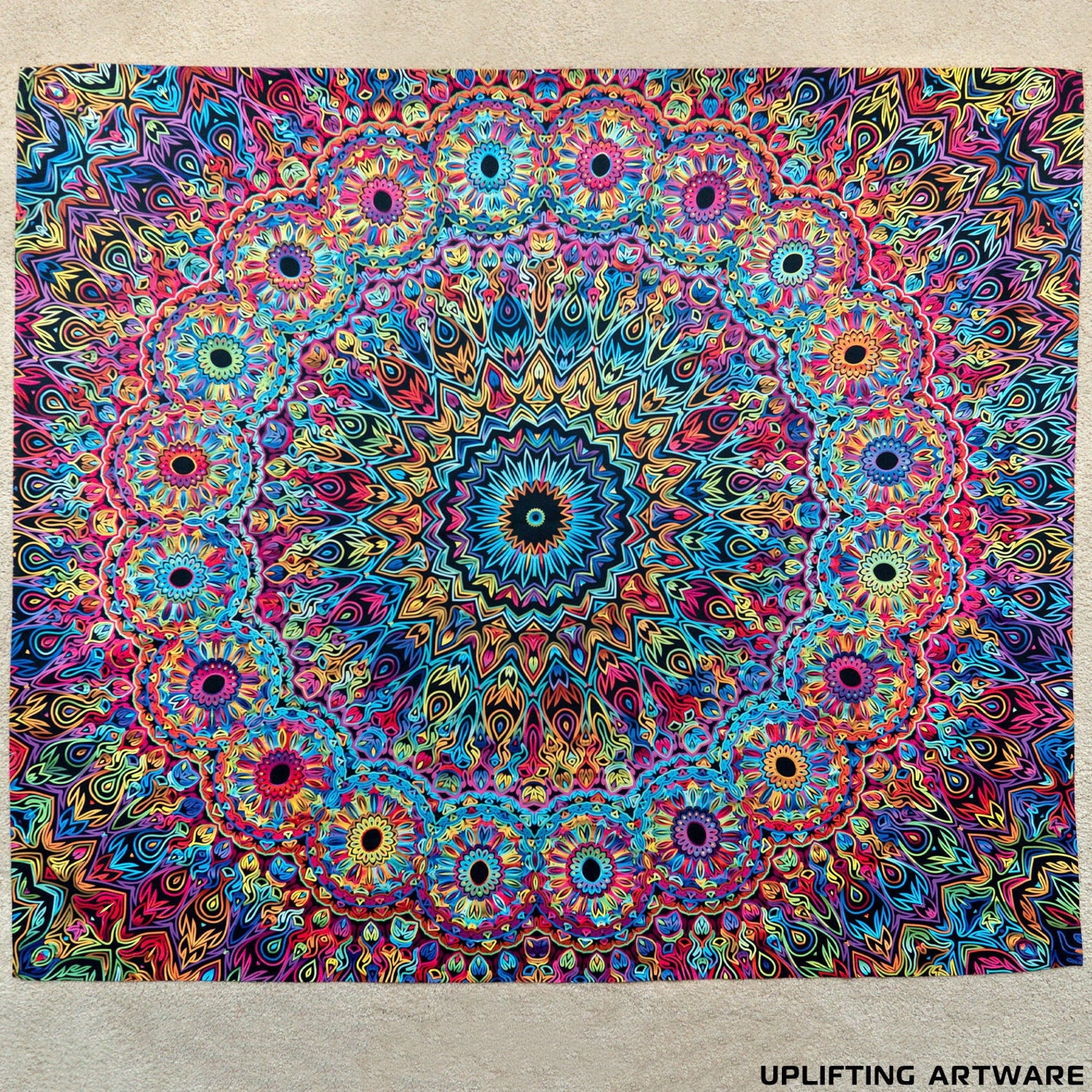 Psychedelic Tapestry Wall Hanging Mindfulness Gift - Etsy