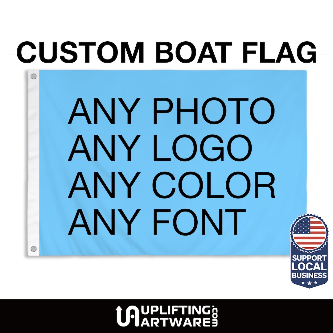 Custom Boat Flag Double Sided Personalized - Etsy