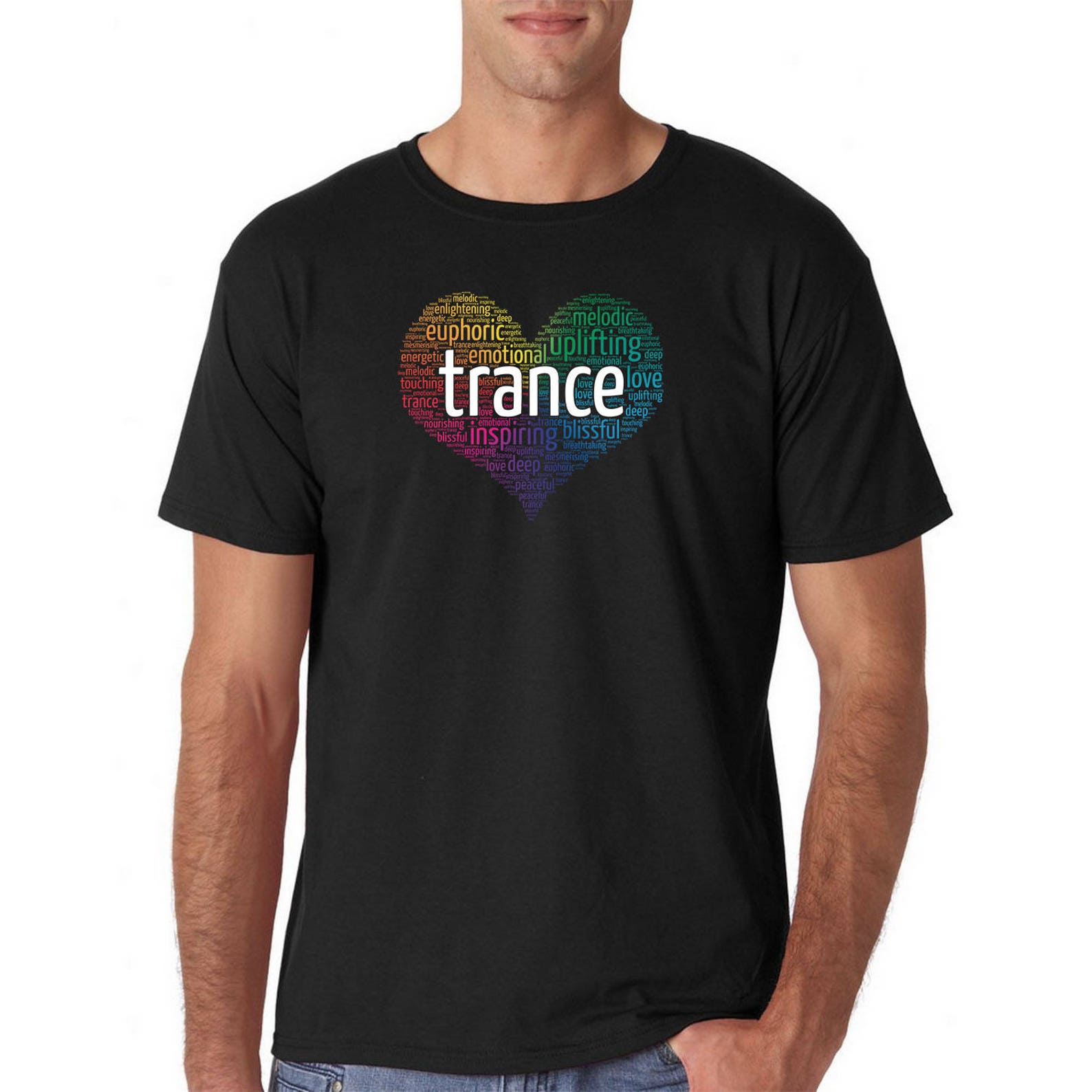 Festival Clothing Trance Love Rainbow Heart Trance Shirt - Etsy