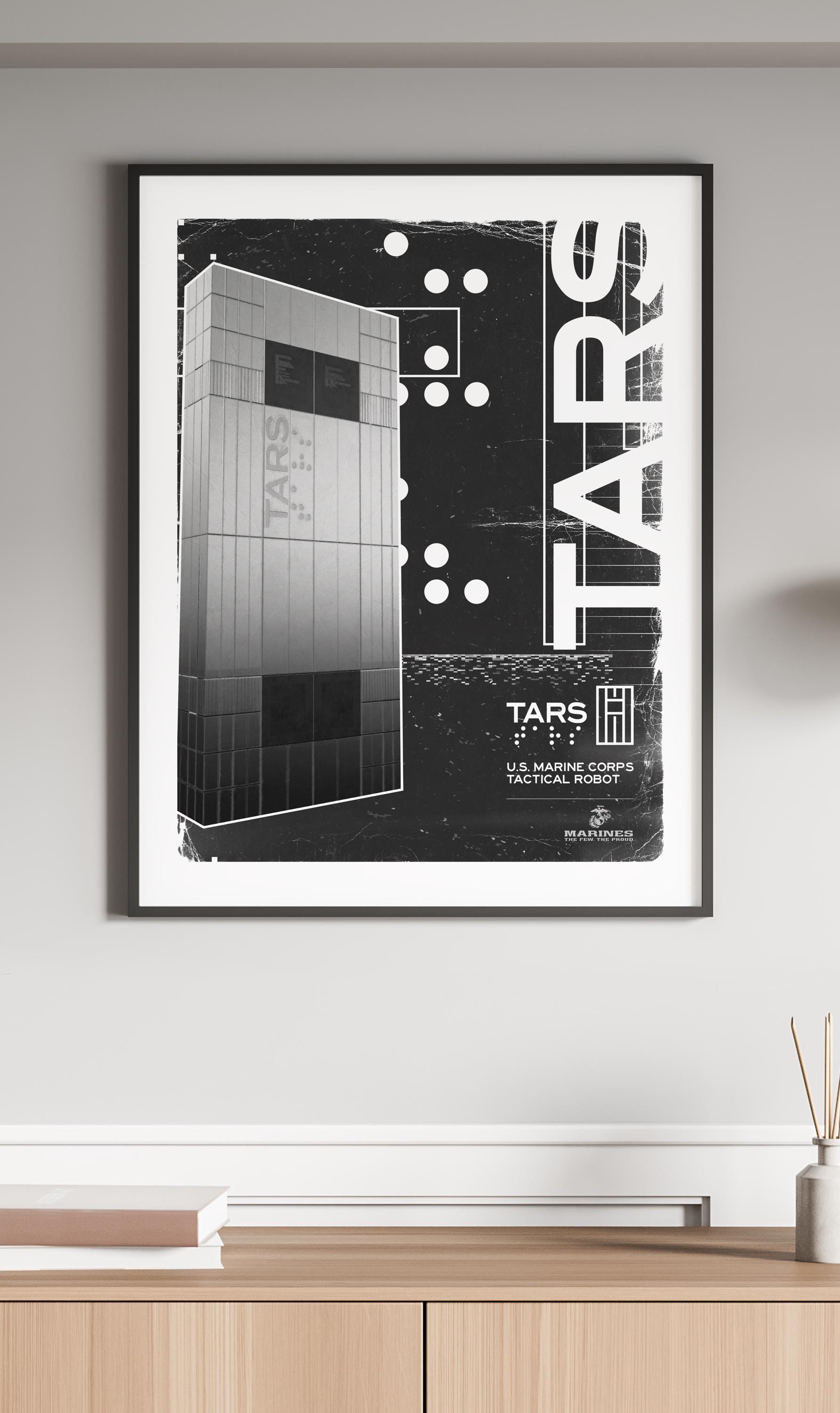 TARS Robot Poster, Interstellar Movie Poster, Minimalist Movie Poster ...