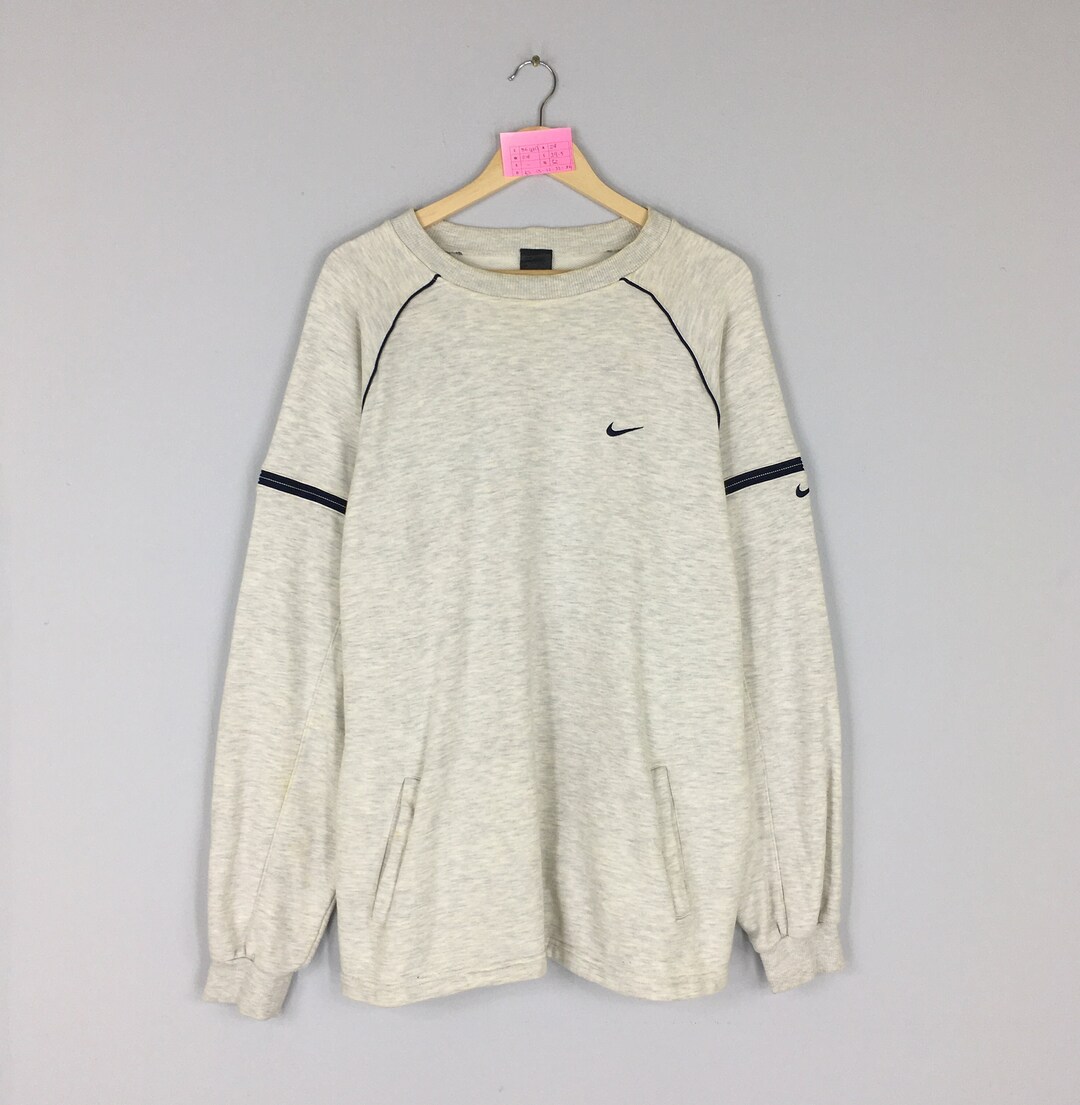 Vintage Authentic NIKE Swoosh Logo Crewneck Sweatshirt Embroidered Logo ...