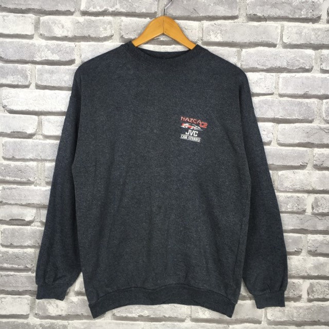 Vintage 90s JVC NAZCA C2 Car Stereo Sweatshirt Embroidered Logo Dark ...