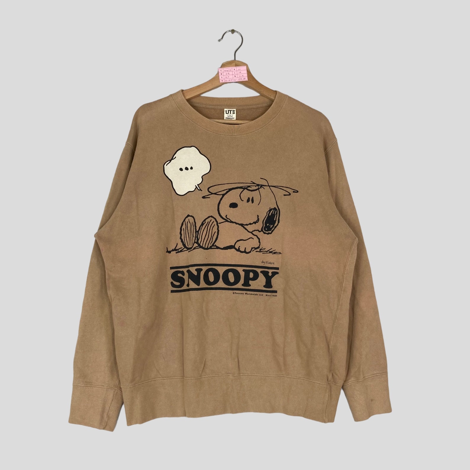 Vintage SNOOPY PEANUTS Crewneck Sweatshirt Big Logo Snoopy Jumper ...