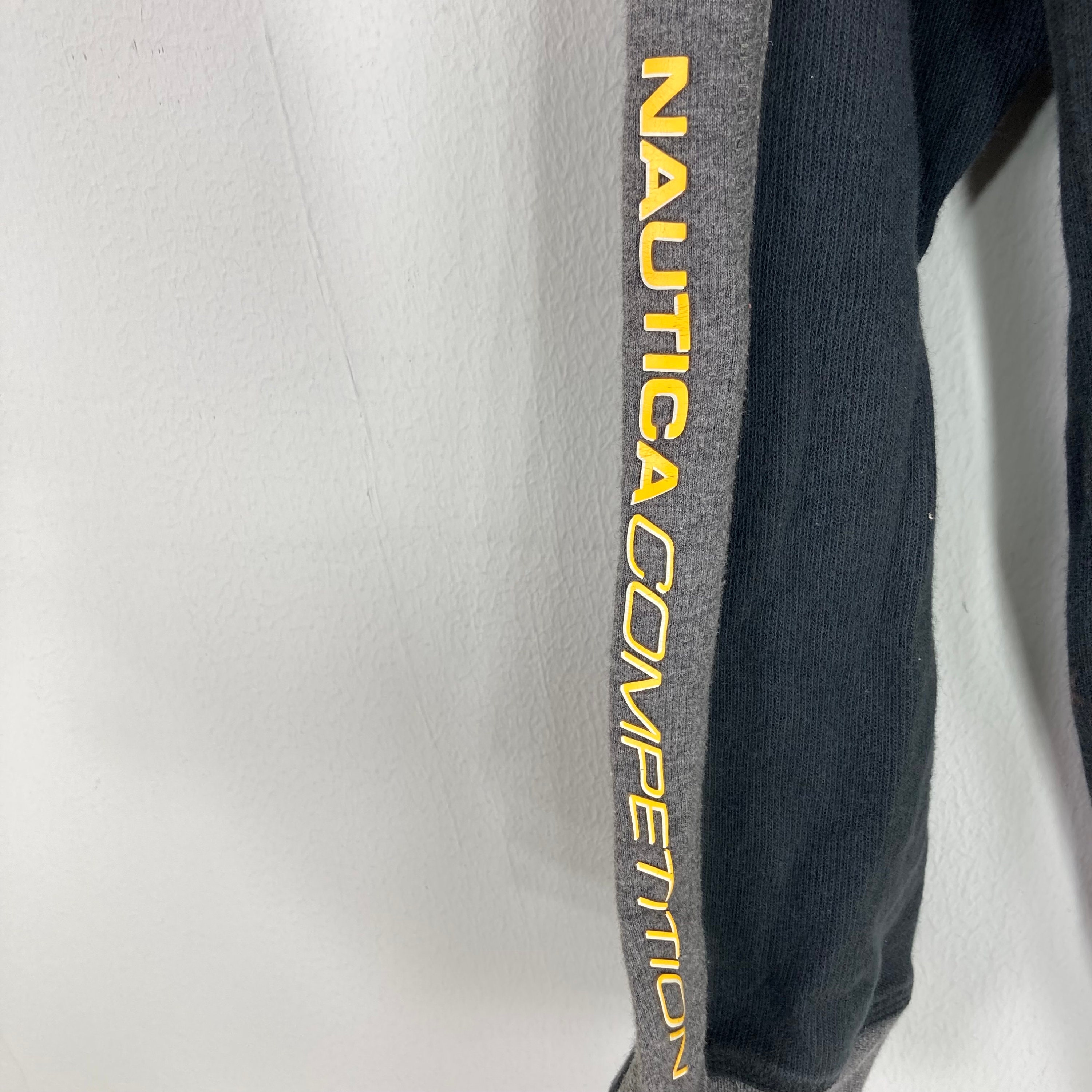 Vintage NAUTICA COMPETITION Quarter Zipper Collar Sweatshirt Big Logo ...
