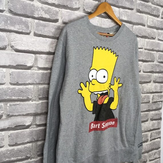 Rare BART SIMPSON Legendary Cartoon Character Crewnec… - Gem