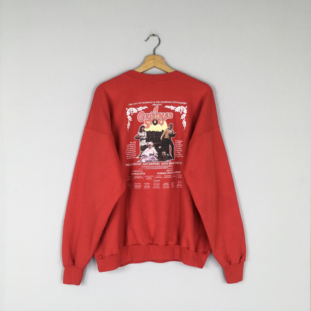 Vintage 90s A CHRISTMAS STORY Comedy Film Crewneck Sweathirt Big Image ...
