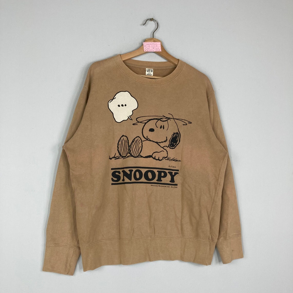 Vintage SNOOPY PEANUTS Crewneck Sweatshirt Big Logo Snoopy Jumper ...
