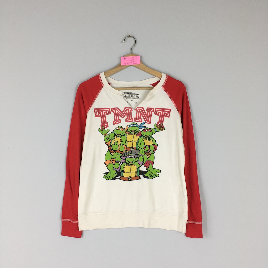 Authentic Teenage Mutant Ninja Turtles Raglan Soft Sweatshirt Big Logo ...