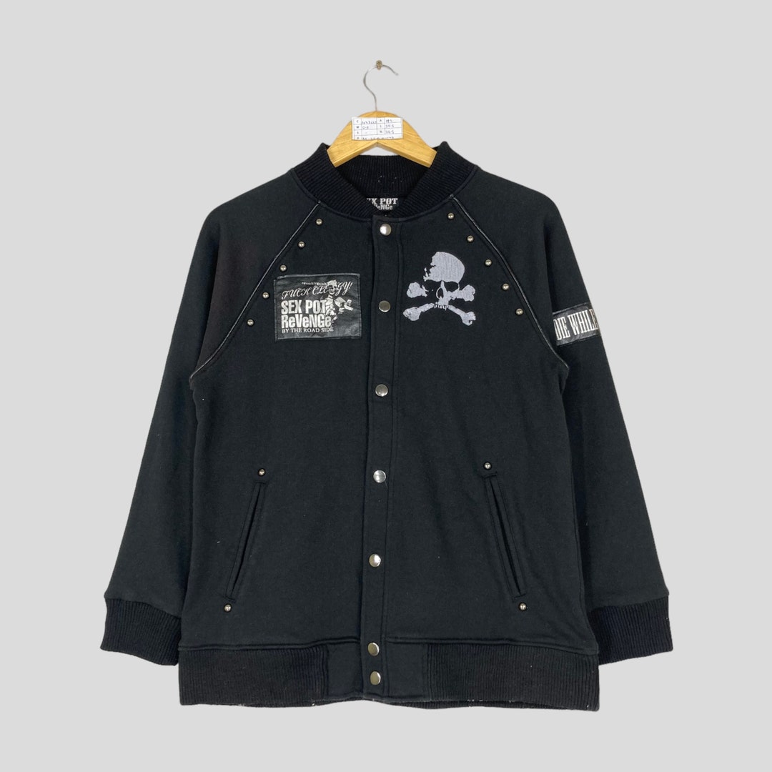 Vintage Sex Pot Revenge Punkers Style Button Up Sweatshirt Sex Pot