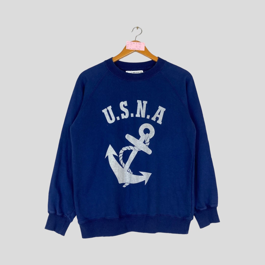 Vintage USNA United States Naval Academy Crewneck Sweatshirt Big Logo ...