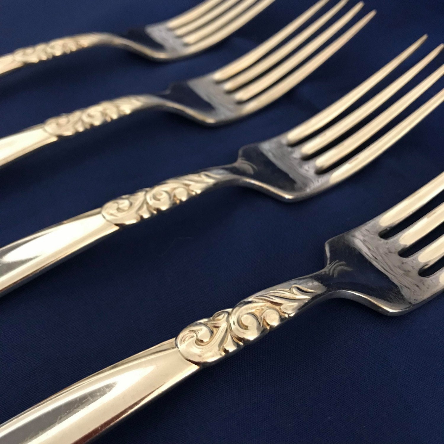 Vintage 1970s Silver Plate Dessert Forks / Vintage Cake Forks - Etsy UK