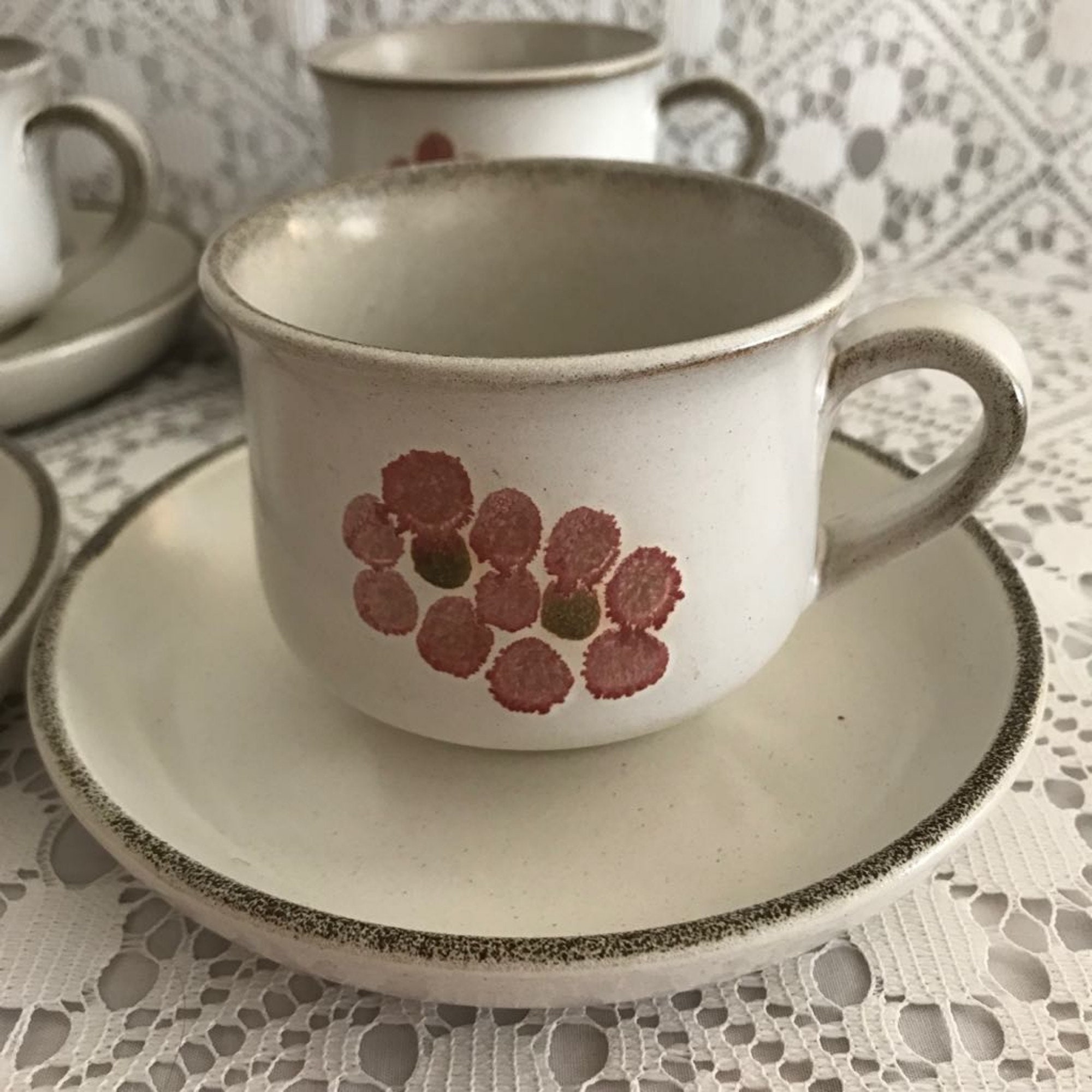 Buy Vintage Denby Stoneware Tea Cups and Saucers / Denby Gypsy / Denby ...