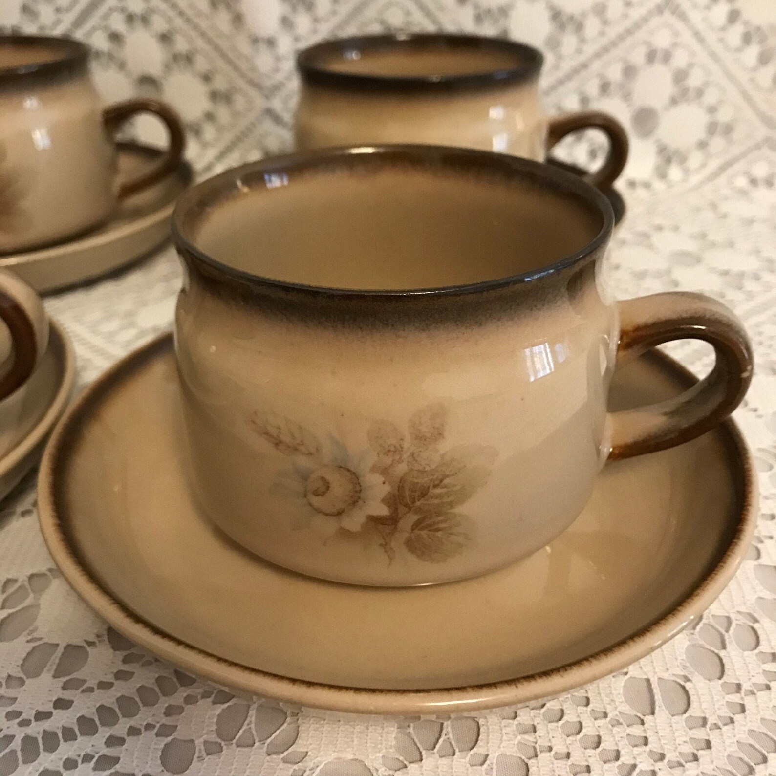 Vintage Denby Memories Cups and Saucers / Denby Stoneware / - Etsy UK