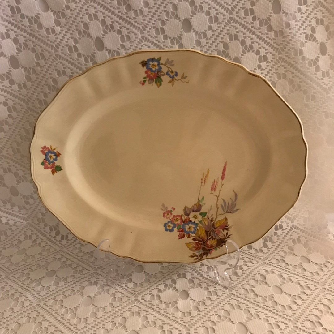 Medium Meakin SOL 391413 Oval Serving Plate / Meakin Oval Plate / SOL ...