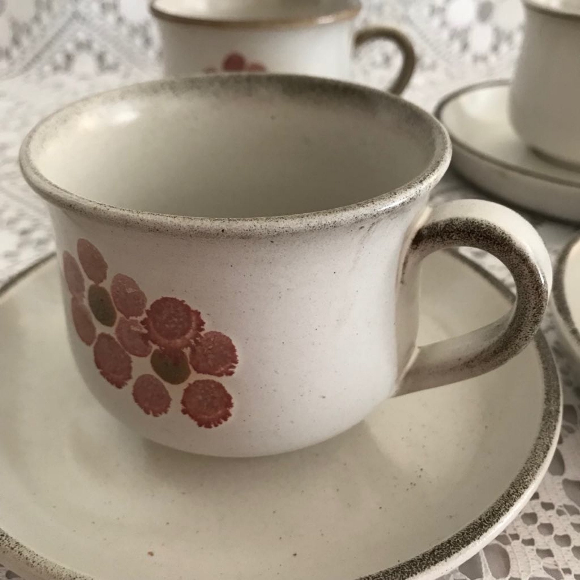 Buy Vintage Denby Stoneware Tea Cups and Saucers / Denby Gypsy / Denby ...