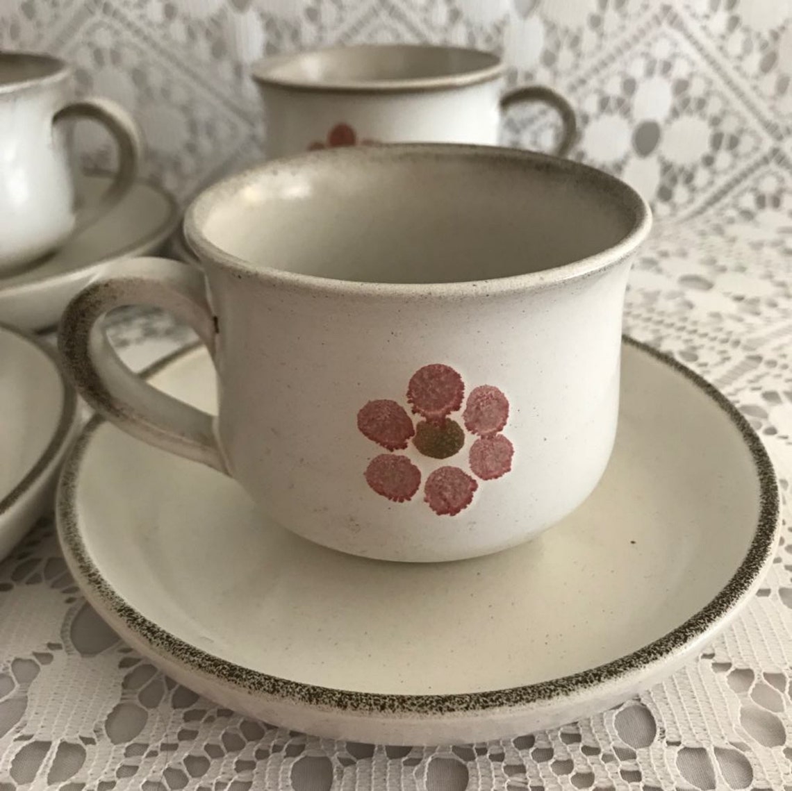 Buy Vintage Denby Stoneware Tea Cups and Saucers / Denby Gypsy / Denby ...