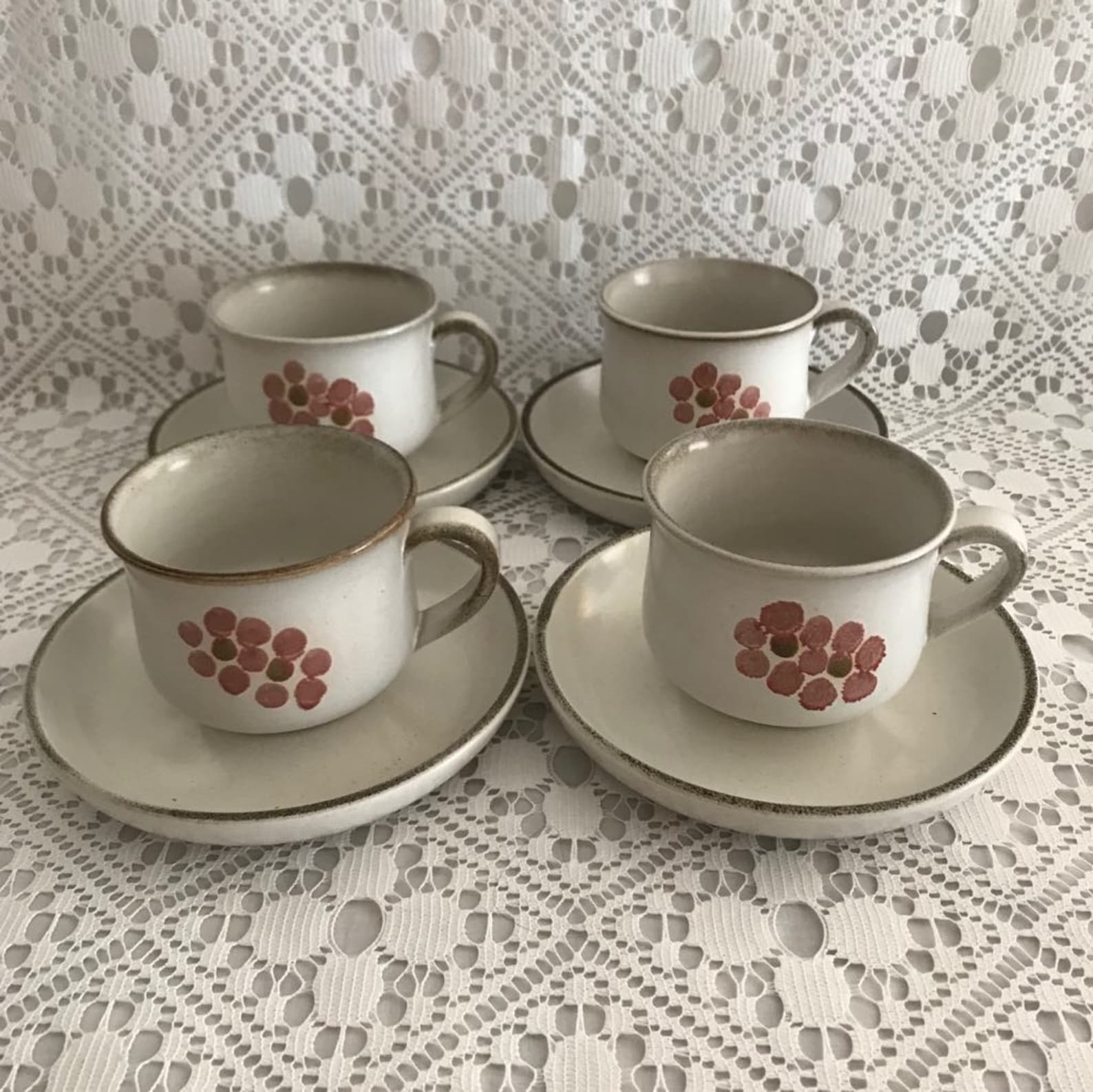 Vintage Denby Stoneware Tea Cups and Saucers / Denby Gypsy / - Etsy