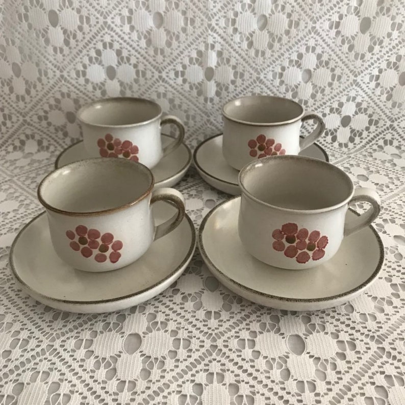 Buy Vintage Denby Stoneware Tea Cups and Saucers / Denby Gypsy / Denby ...