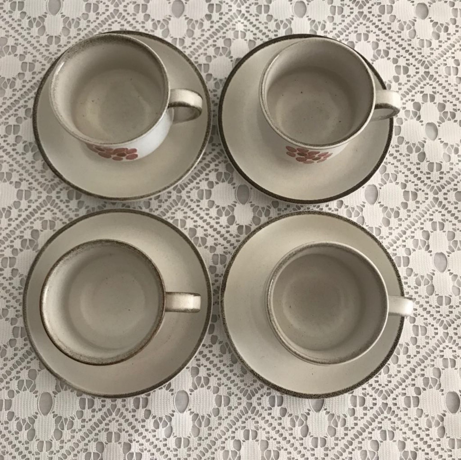 Buy Vintage Denby Stoneware Tea Cups and Saucers / Denby Gypsy / Denby ...