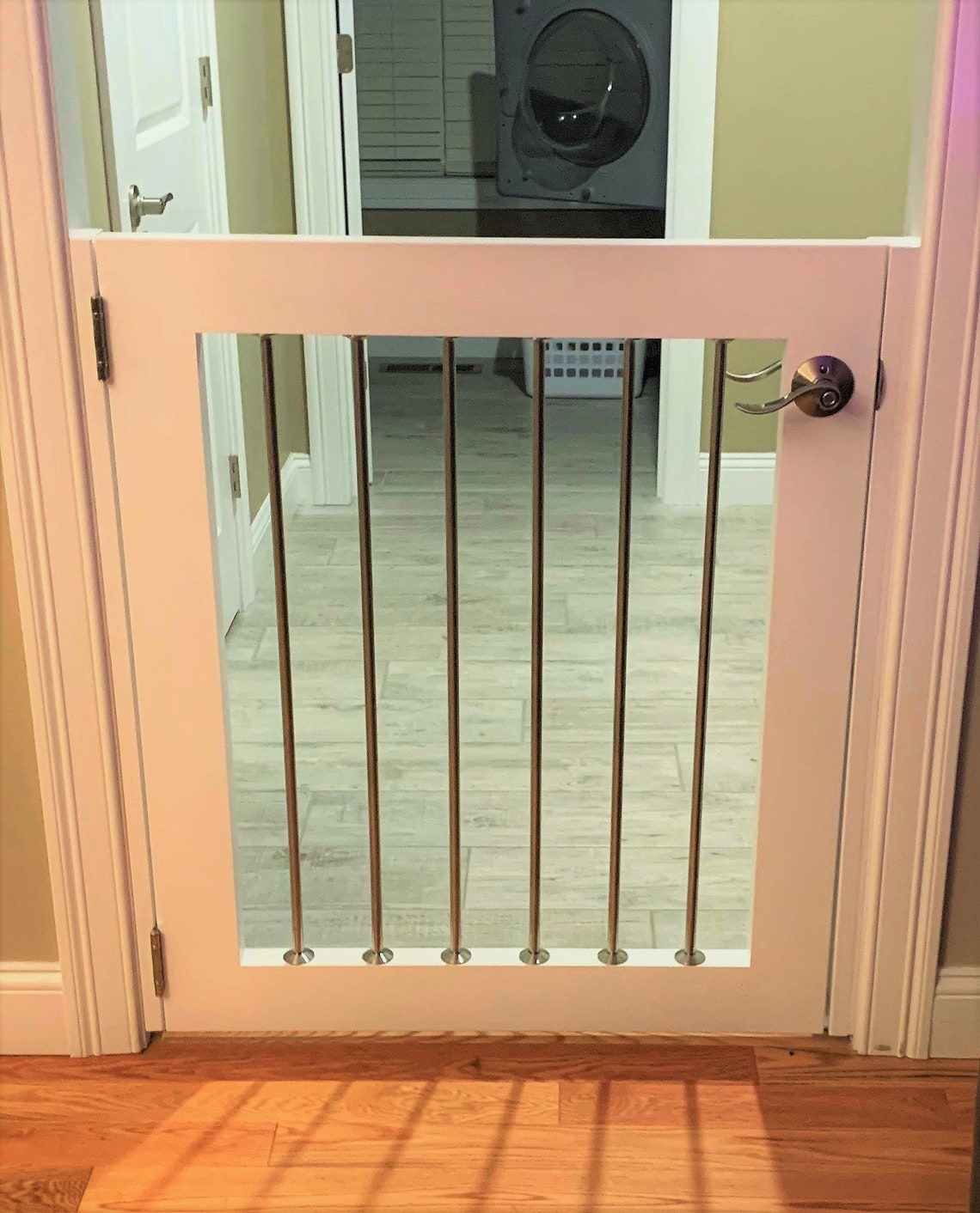 Modern Stainless Steel Baby Gate and Dog Gate for Interior - Etsy