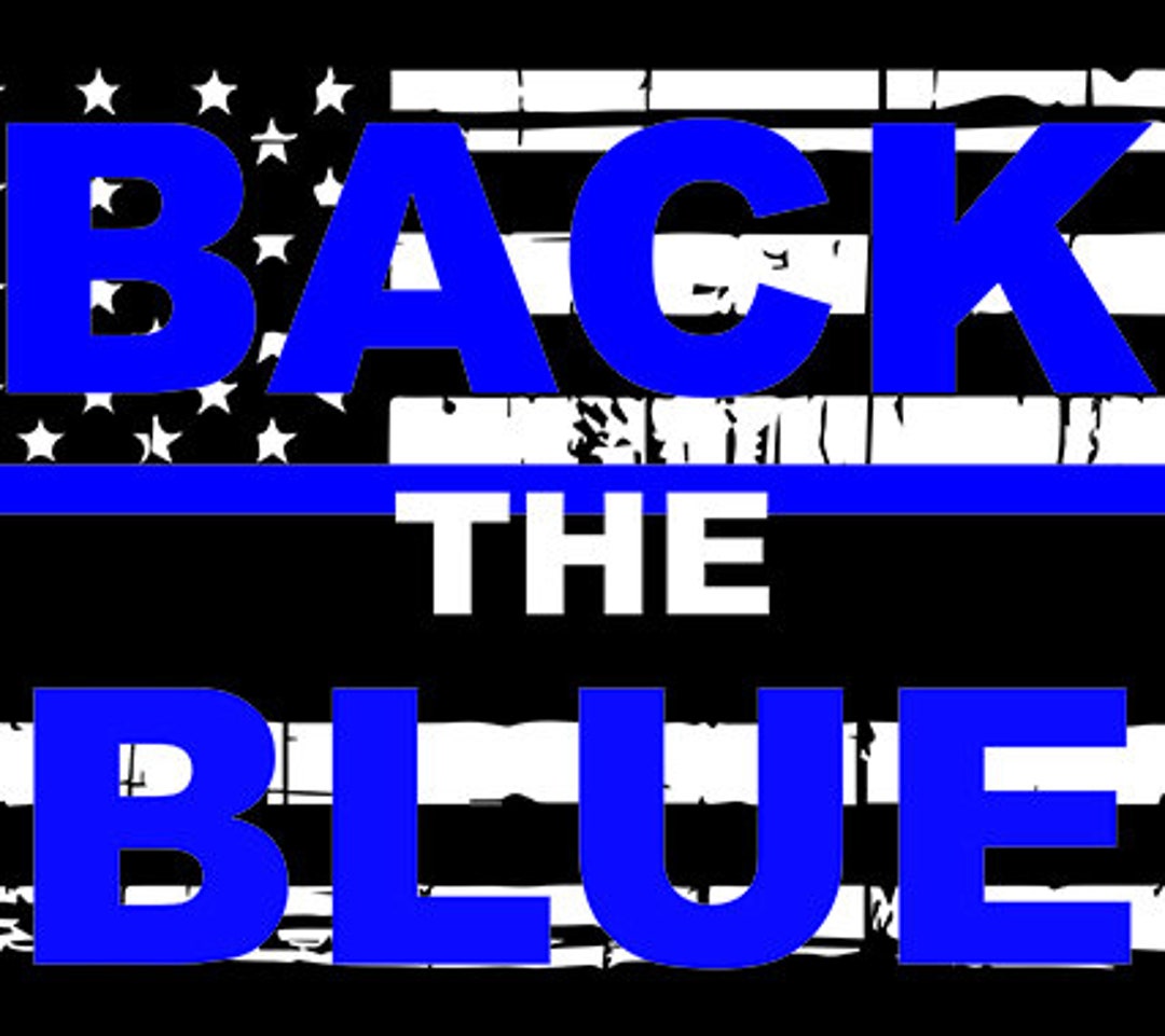 Back the Blue Svg, Blue Lives Matter Svg, American Distress Blue Flag ...