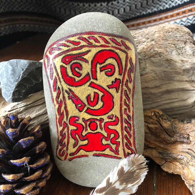 Snake Lady Hand Painted Stone - Etsy