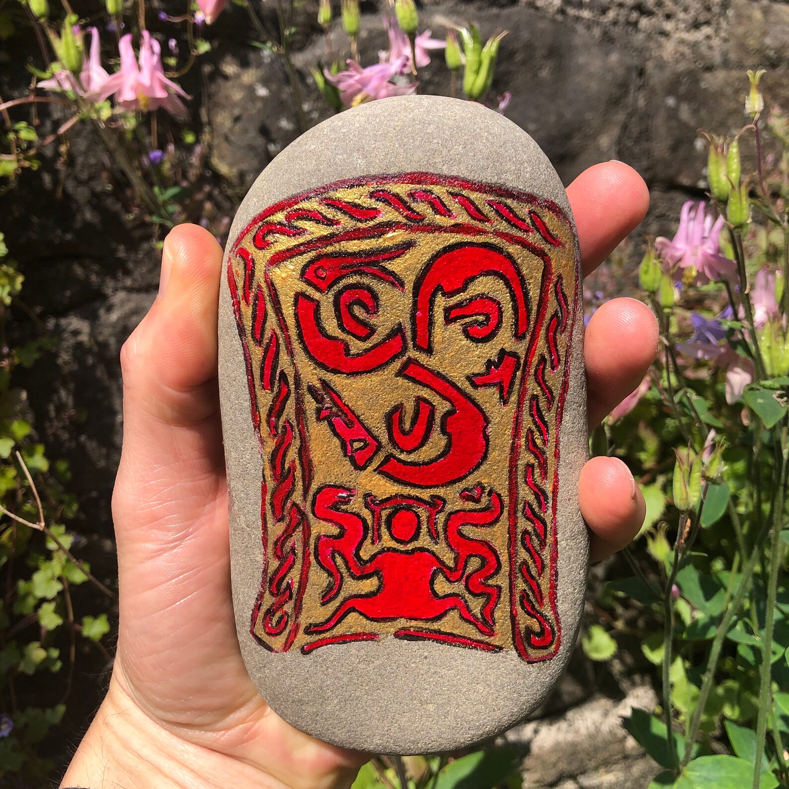 Snake Lady Hand Painted Stone - Etsy