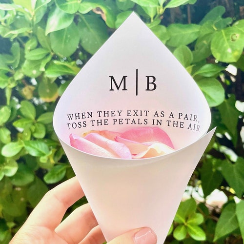 DIY Petal Cone Paper Cone Wedding Toss Confetti Toss - Etsy