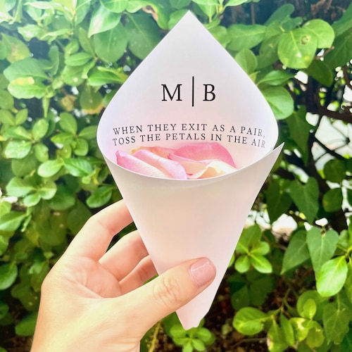 DIY Petal Cone Paper Cone Wedding Toss Confetti Toss - Etsy