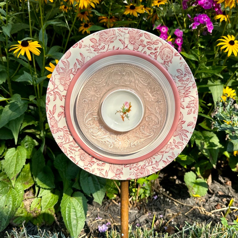 Plate Flower Garden Art - Etsy