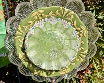 Plate Garden Art | Etsy