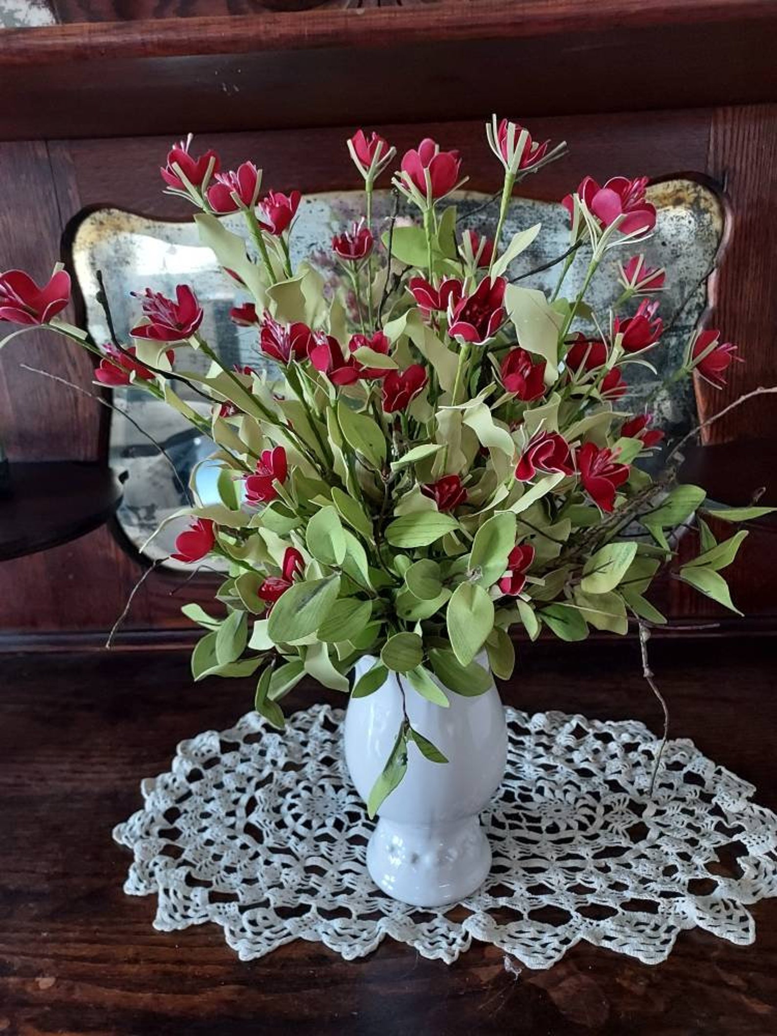 Farmhouse Floral Arrangement Rustic Floral Arrangement - Etsy