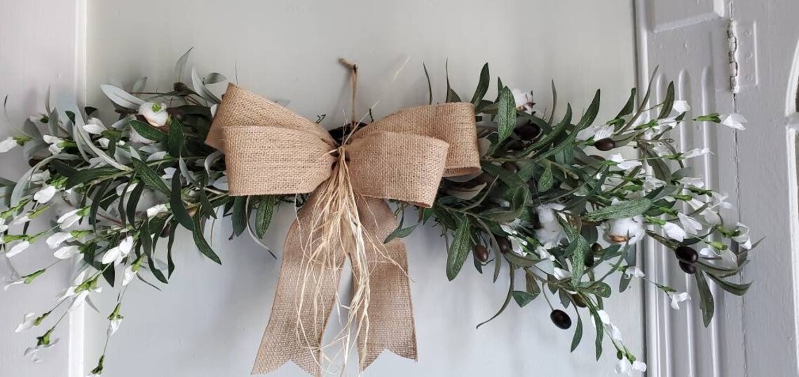 Farmhouse Swag Over Door Swag Swag Farmhouse Wall Decor - Etsy