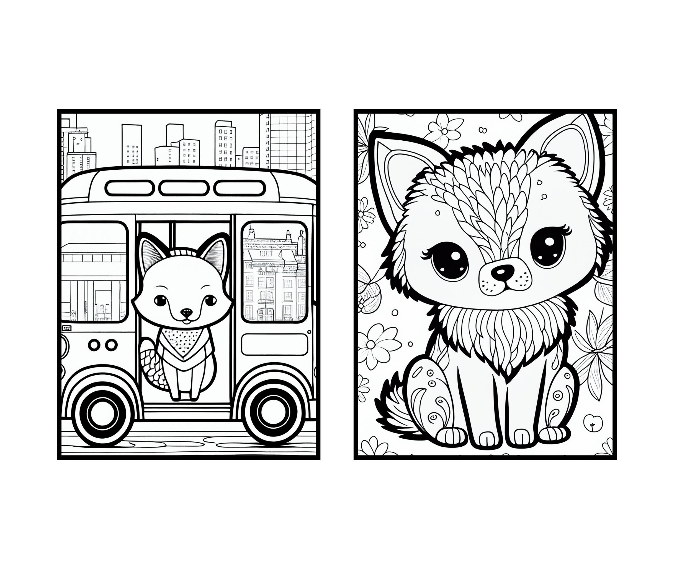 50 Animal Coloring Page: Wild Animals for Toddlers - Etsy