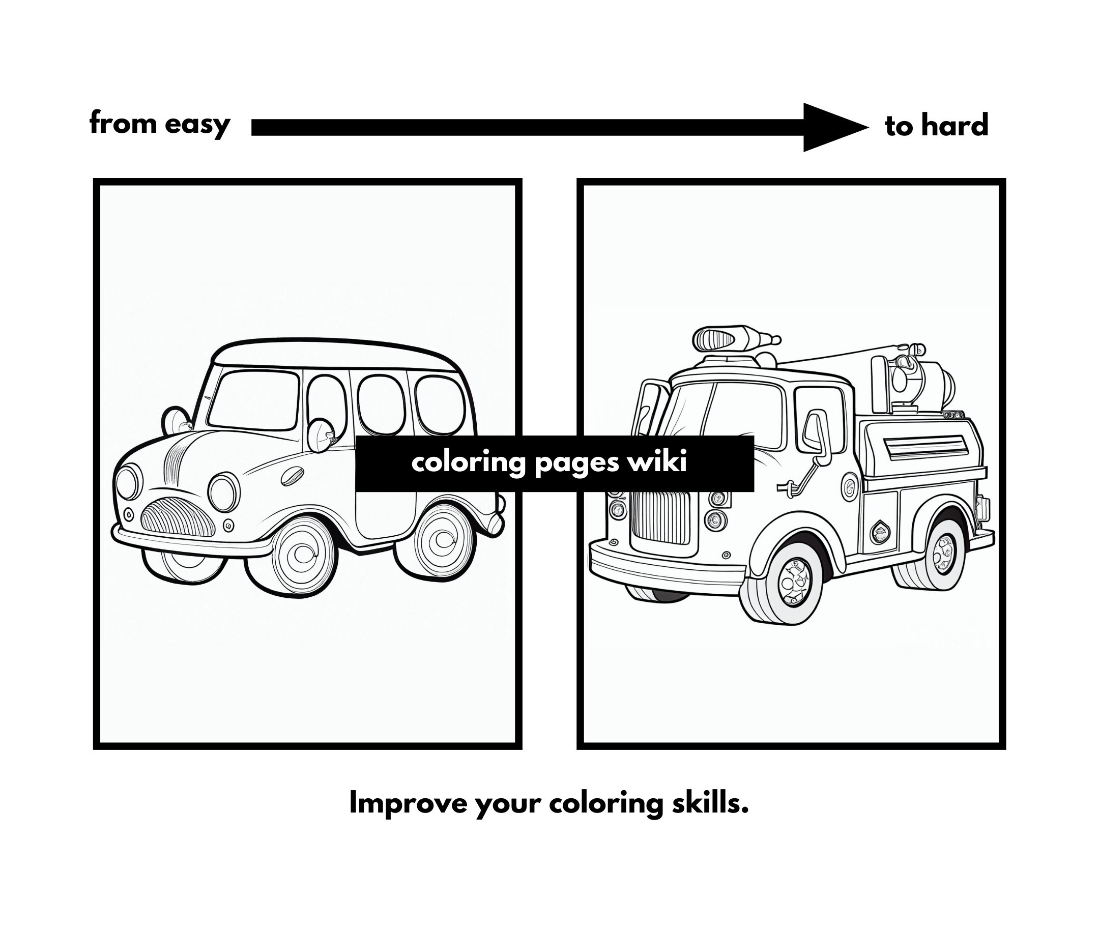 70 Car Coloring Pages for Toddlers printable - Etsy