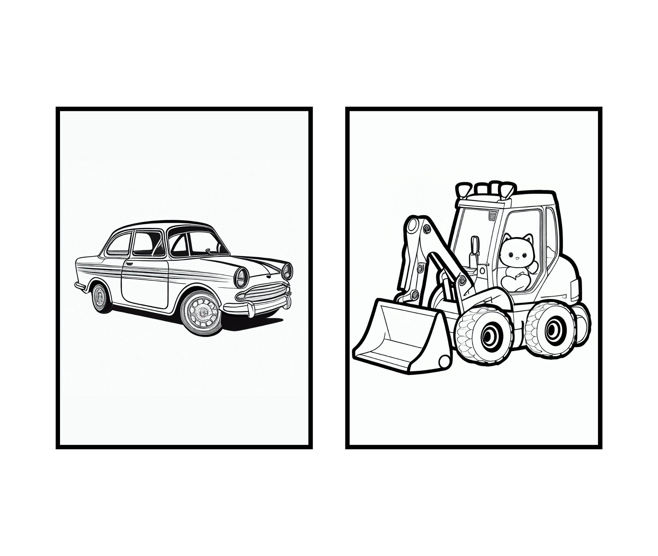 70 Car Coloring Pages for Toddlers printable - Etsy