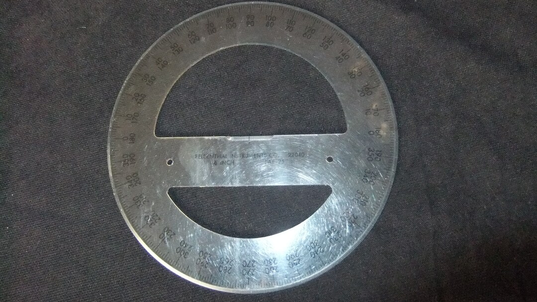 Vintage Felsenthal Instruments Co. 6 360 Degree Beveled Protractor - Etsy