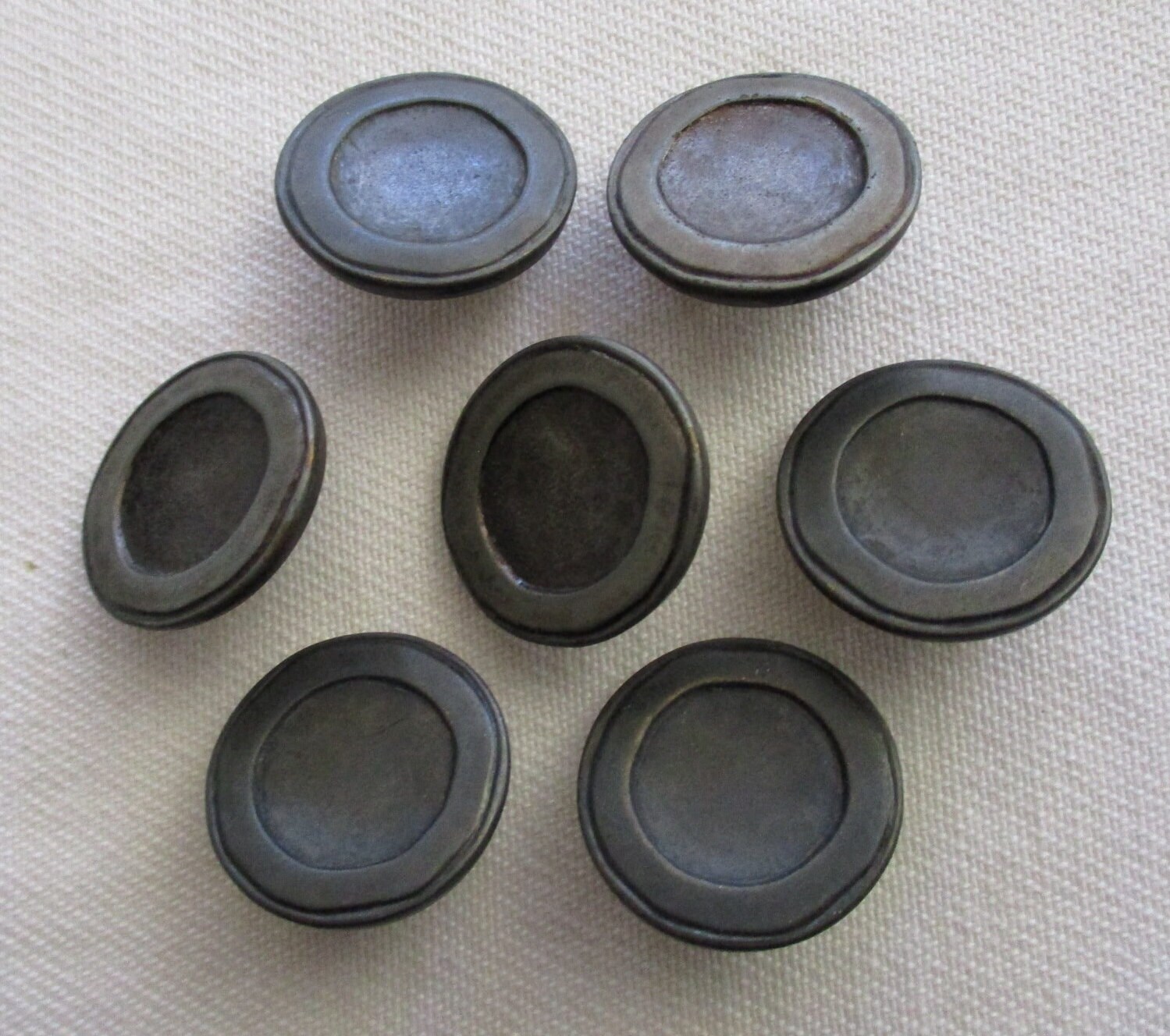 Group of 7 Gunmetal Grey Buttons - Etsy