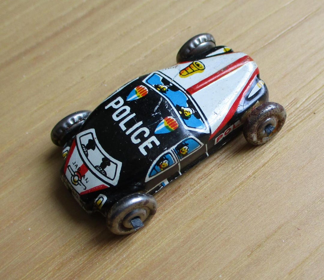 Vintage Miniature Toy Tin Police Car, Made in Japan, Marked #PD20 - Etsy