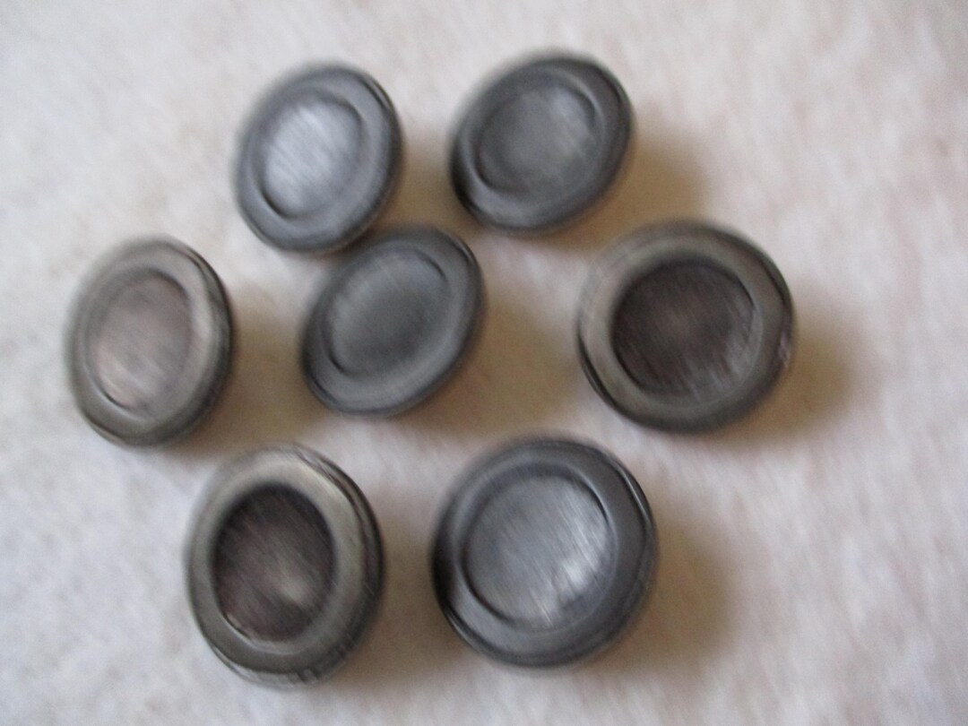 Group of 7 Gunmetal Grey Buttons - Etsy