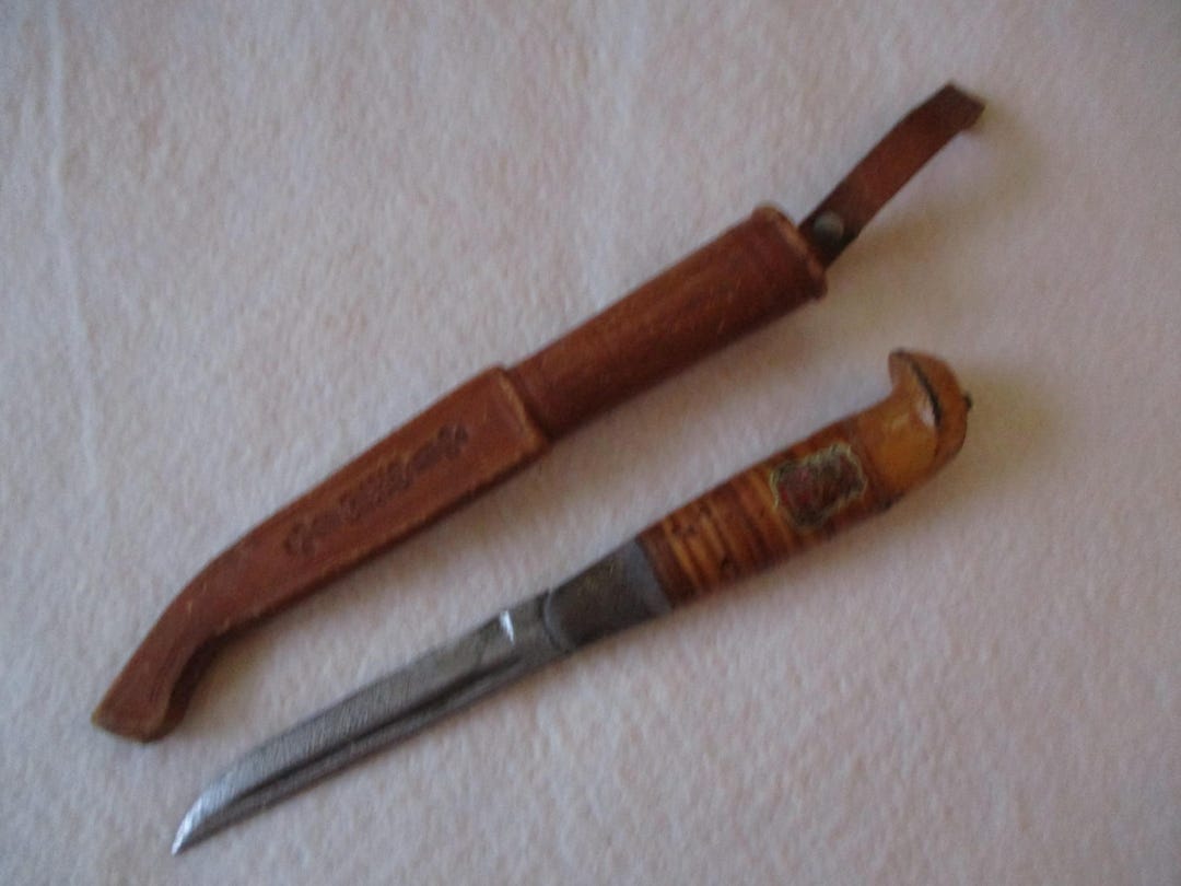 Finnish Wood Handled Knife With Sheath, Possibly Made by Järvenpää - Etsy