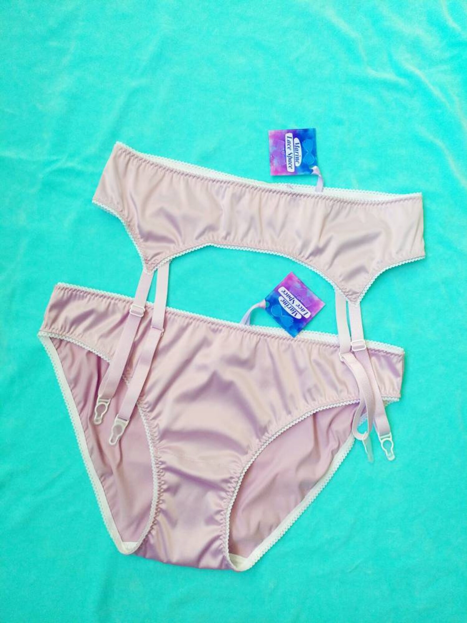 Lilac Satin Lingerie Set Bridal Sexy Panties Wedding Garter Etsy