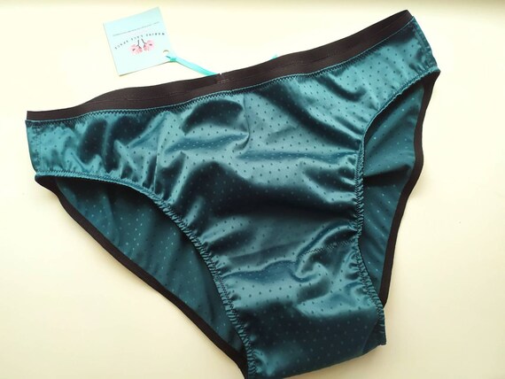 Green Dots Satin Panties Sexy Lingerie Erotic Knickers Etsy
