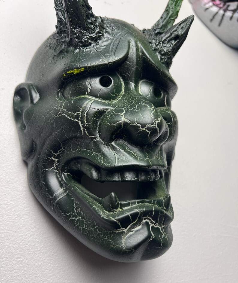 ONI DEMON WALL Mask | 3d Artwork Sculpture | Noh Theater Mask ...