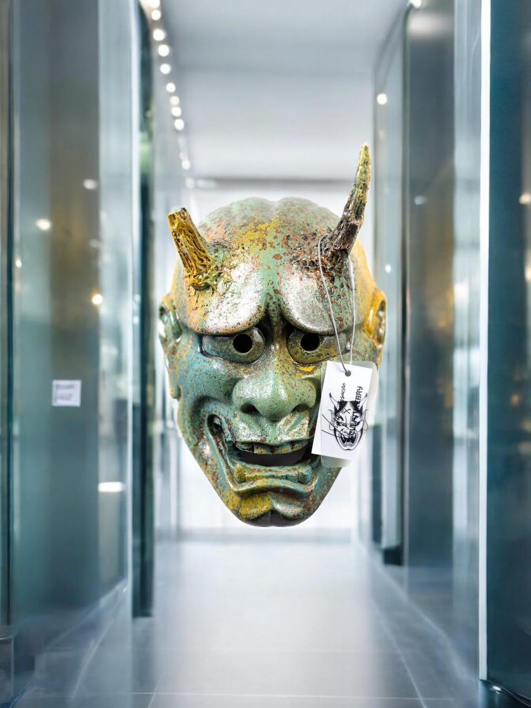 ONI DEMON WALL Art | Mystical Wall Art | Hannya Wall Mask | Noh Theater ...