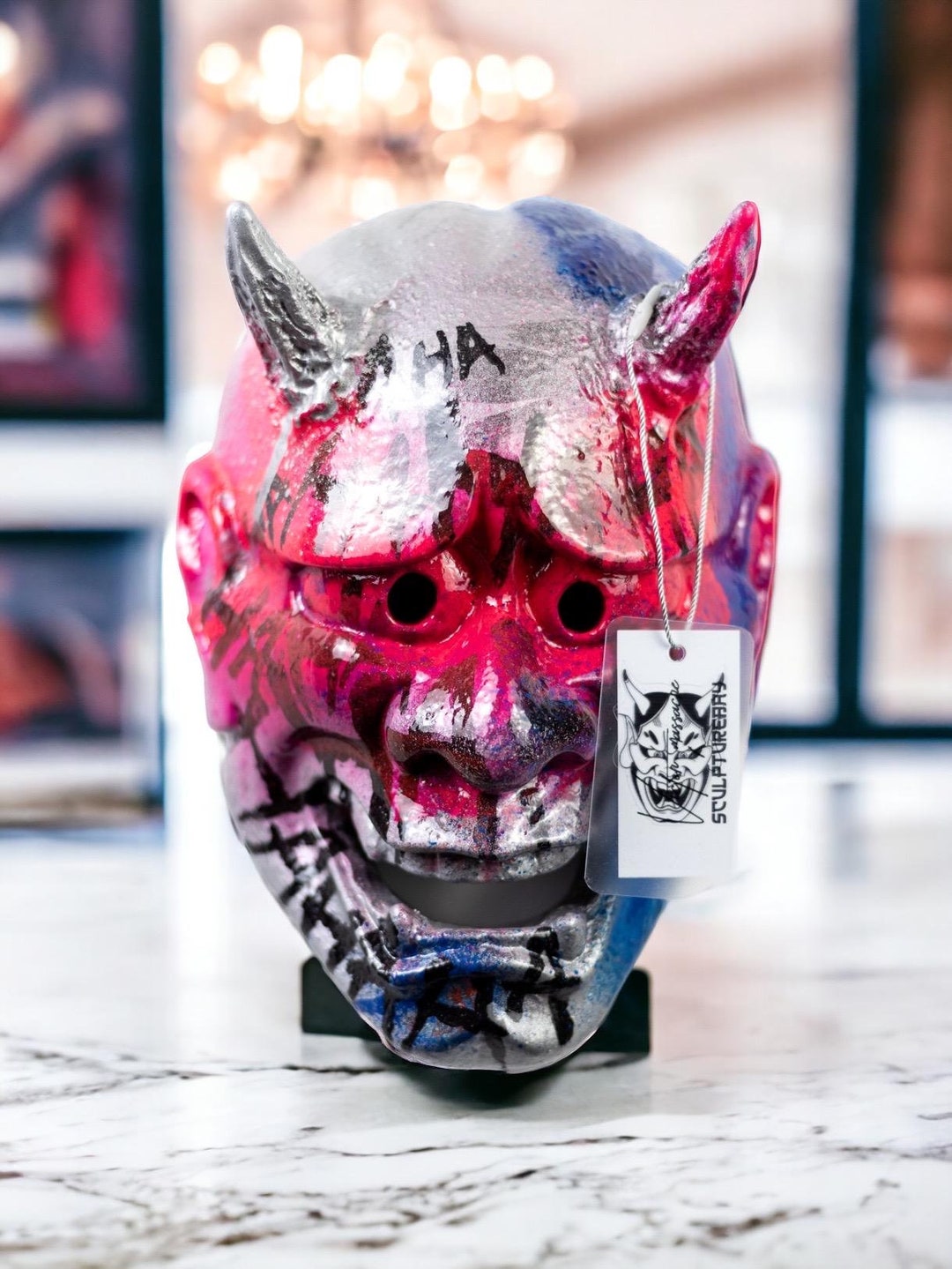 JAPANESE HANNYA MASK | Artistic Wall Décor | Graffiti Art Mask ...