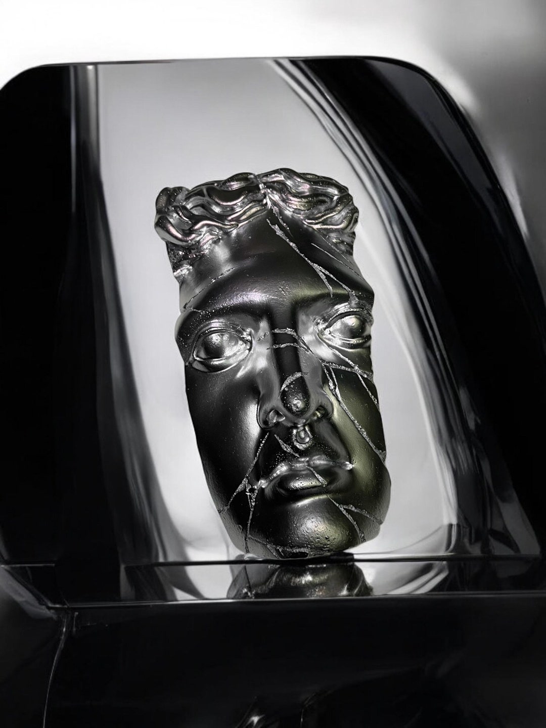 CHROME GREEK SCULPTURE | Greek God Apollo | Chrome Art Décor | Unique ...