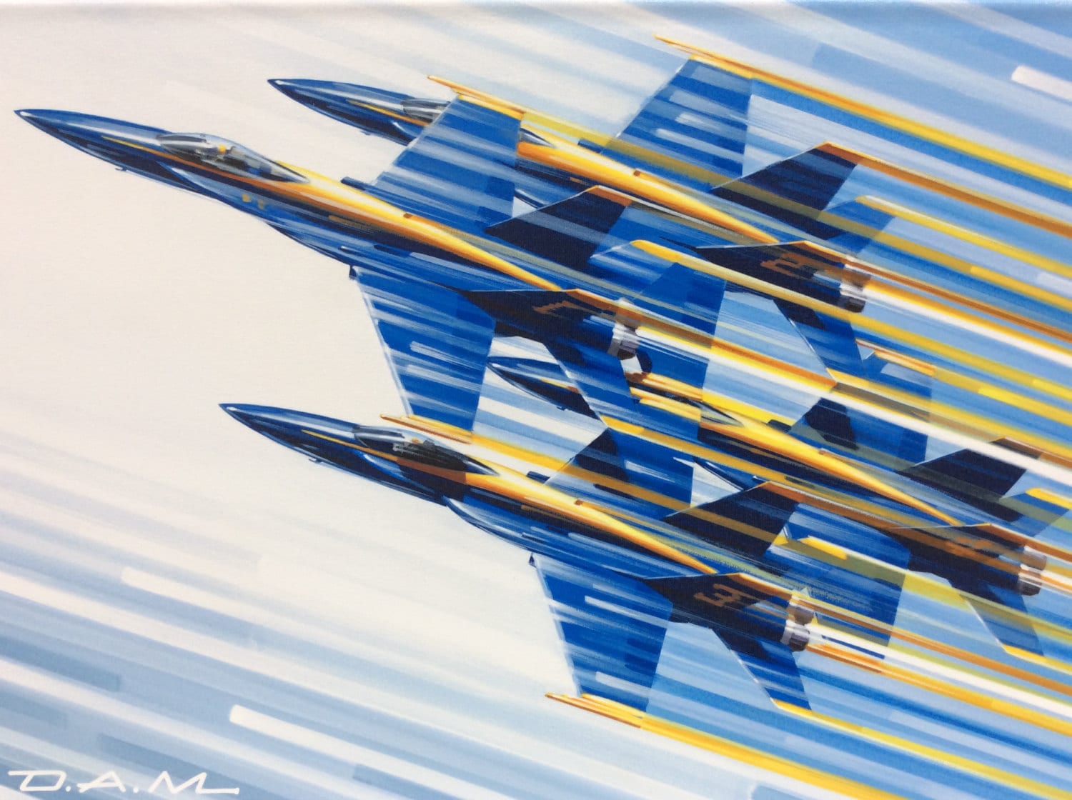 Blue Angels Aviation Art Giclee Canvas Print by D.A.M. for Your ...