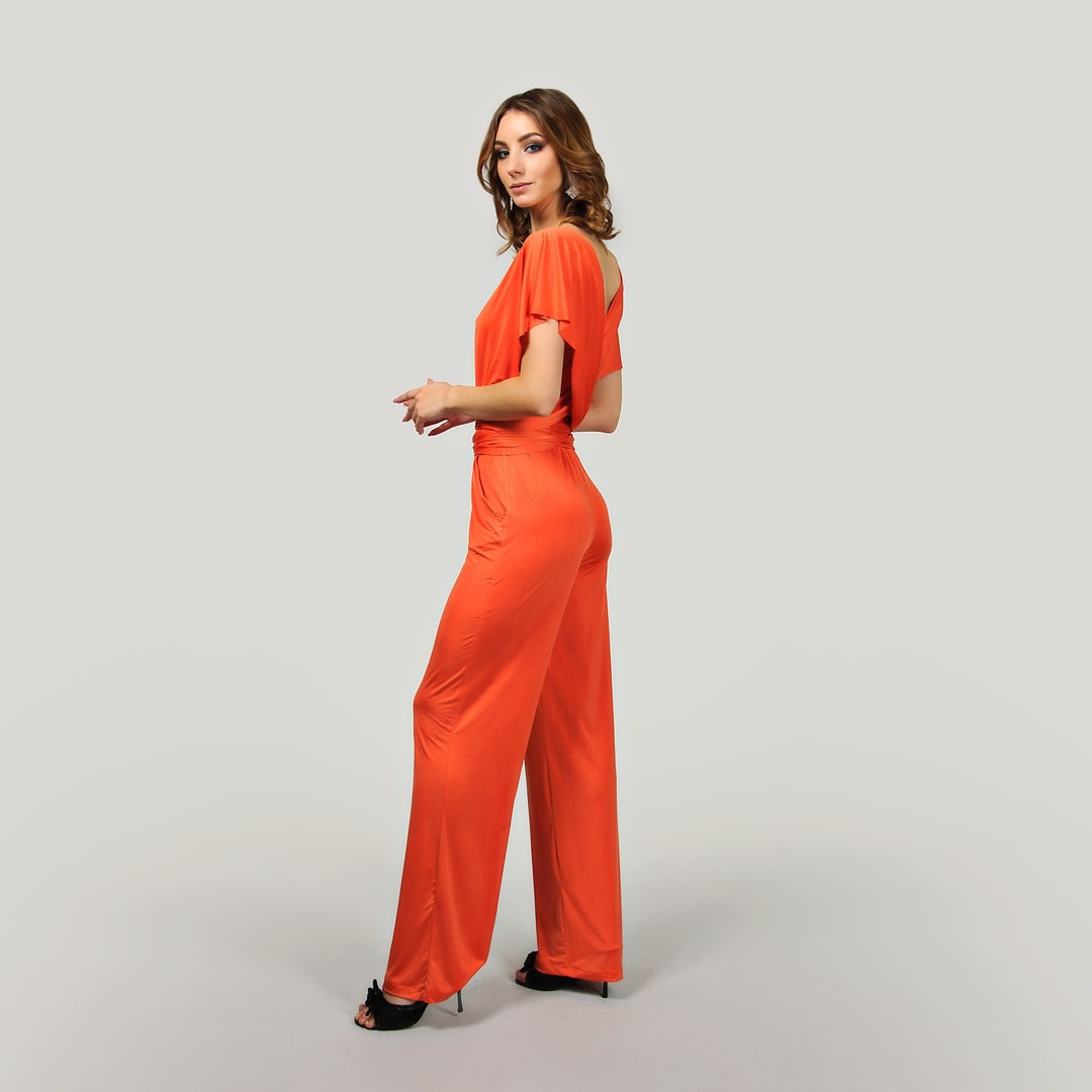 Infinity Jumpsuit Open Back Jumpsuit Long Belts Romper - Etsy